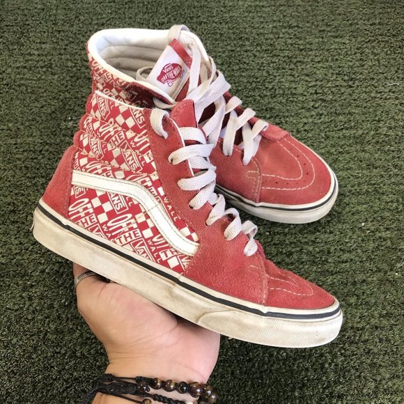Vans | Shoes | Vans Sk8hi Red Kids Youth Sz 3 Sneakers 72356 Comfort ...